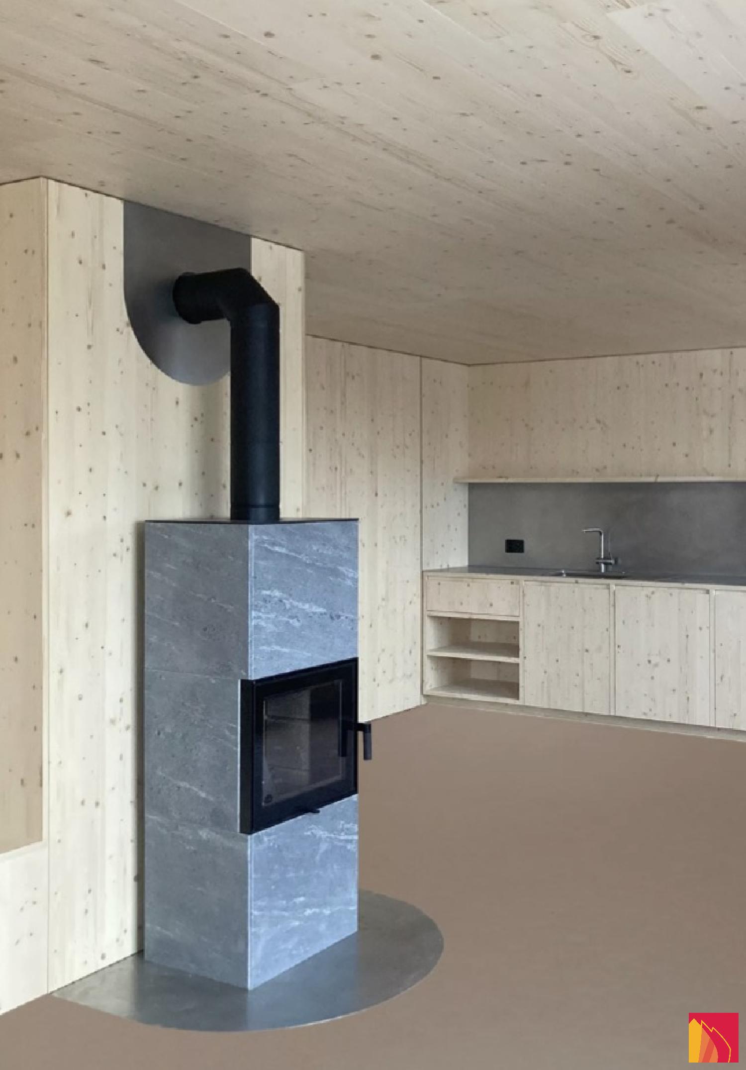 Tulikivi KORPI - Zeepsteenmassa-houtkachel